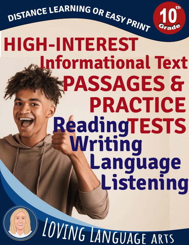 Grade 10 Test Questions Loving Language Arts